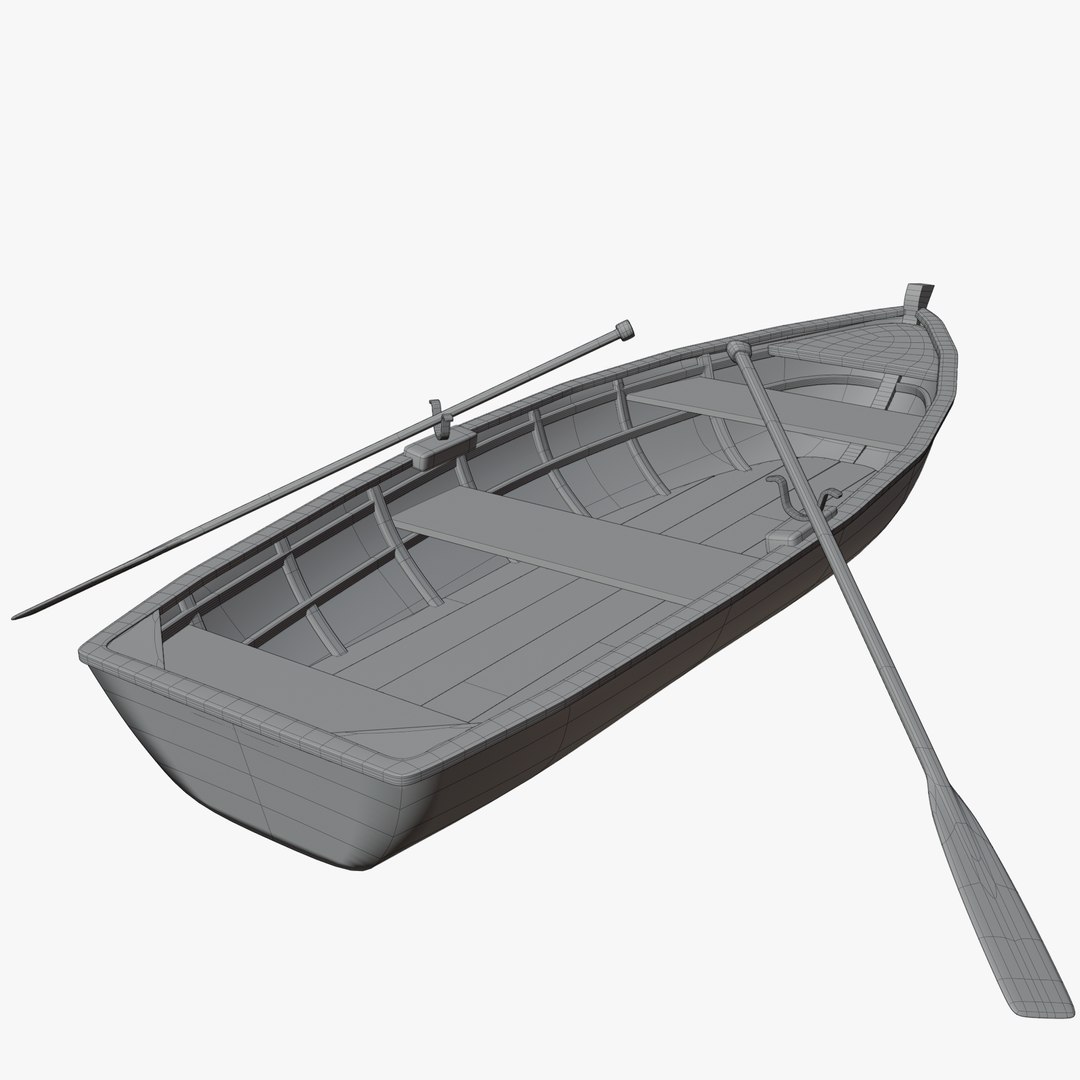 Wooden Rowboat 3D - TurboSquid 2295812