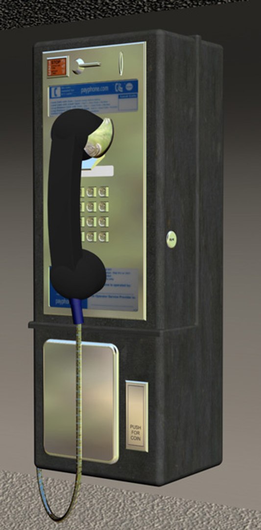 3ds max payphone phone booth