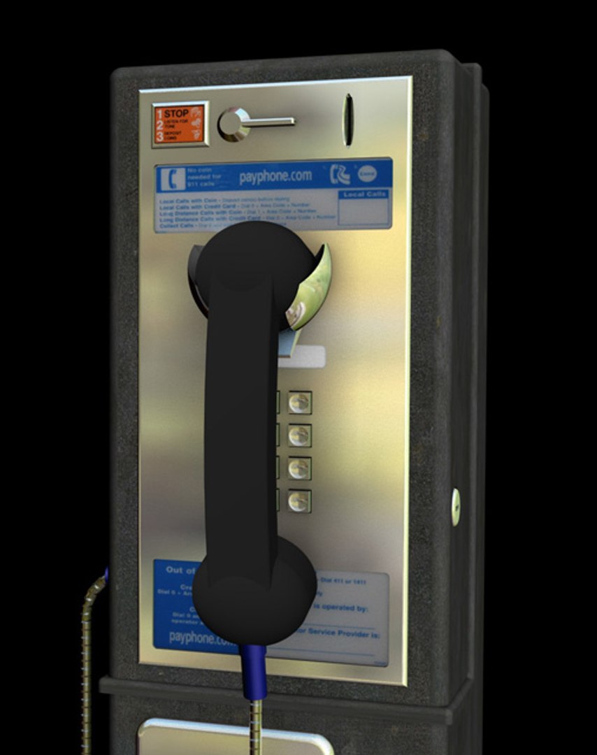 3ds max payphone phone booth