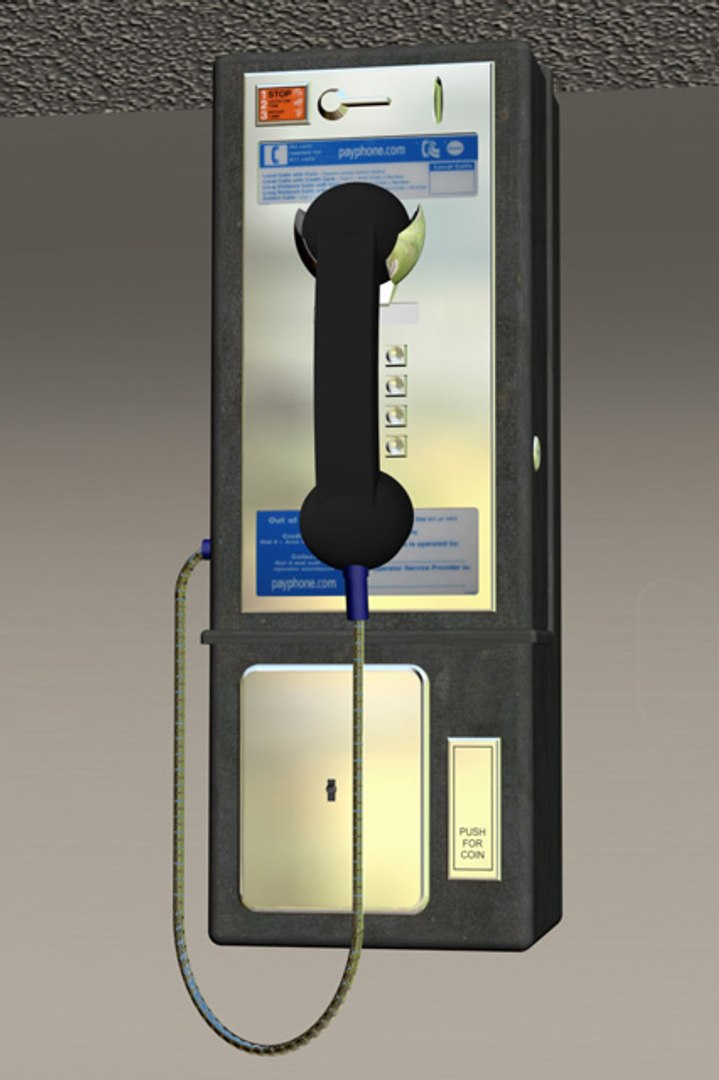 3ds max payphone phone booth