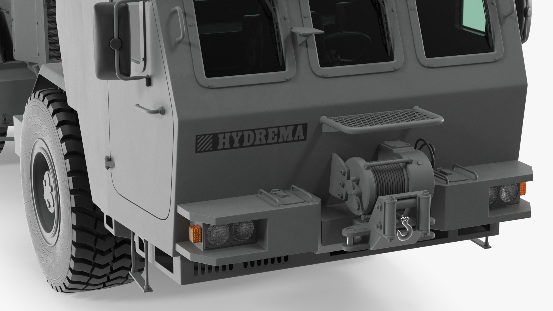 Mine Flail Vehicle Hydrema 910 Grey Rigged 3D model - TurboSquid 2105127