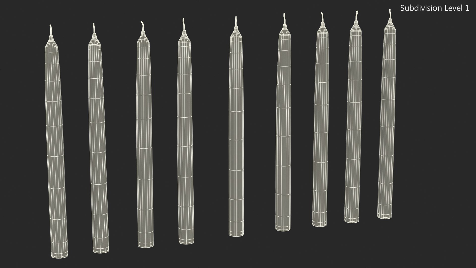 Hanukkah Candles 3D Model - TurboSquid 1838631
