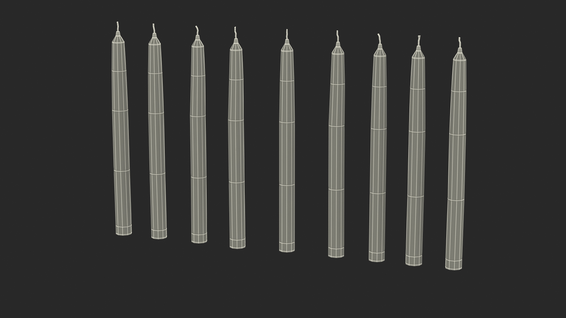 Hanukkah Candles 3D Model - TurboSquid 1838631