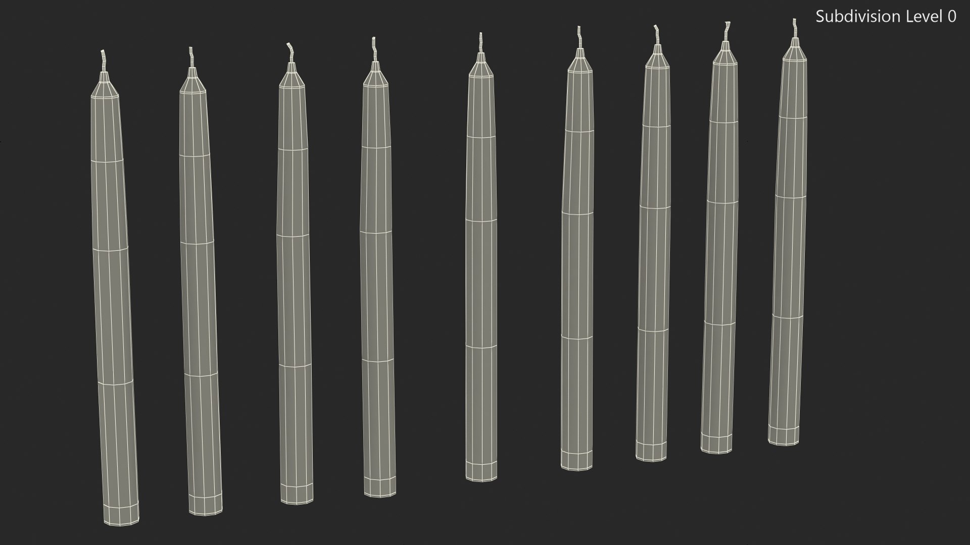 Hanukkah Candles 3D Model - TurboSquid 1838631