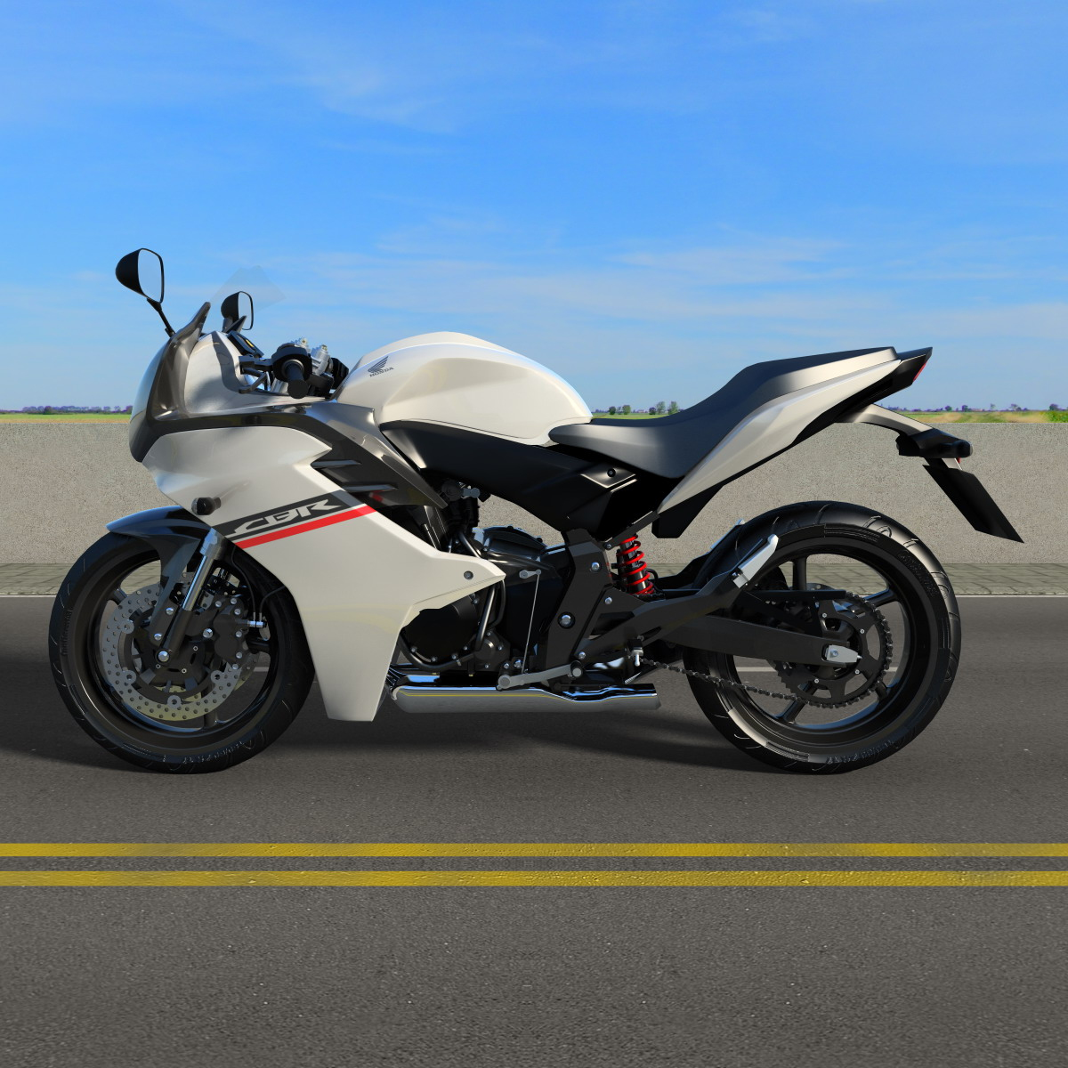 3d model honda cbr 600 f