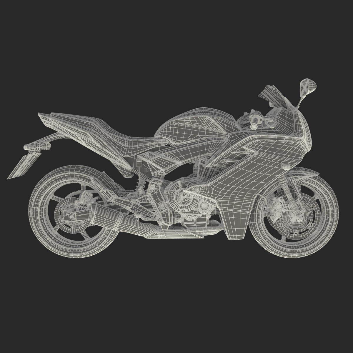 3d model honda cbr 600 f