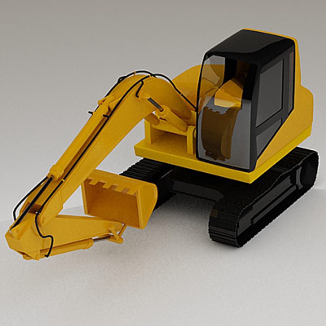 3d Model Of Small Digger