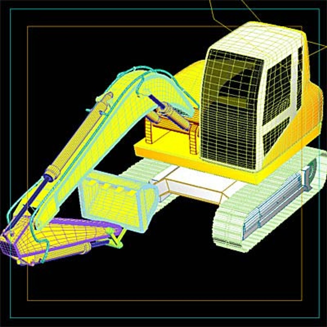 3d Model Of Small Digger