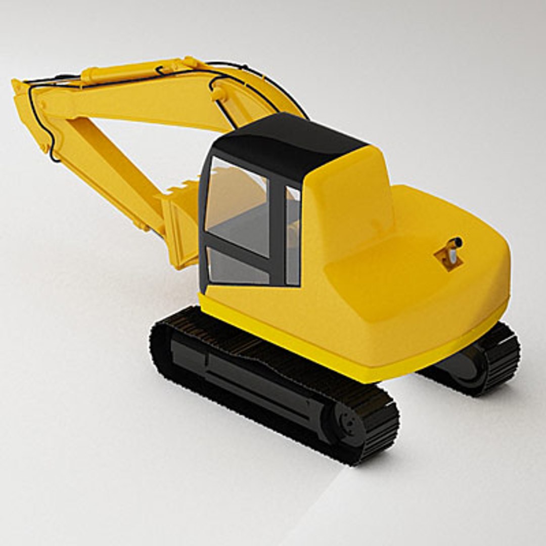 3d Model Of Small Digger