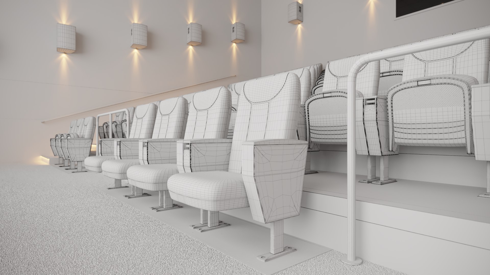 3D Movie Theater Model - TurboSquid 1866447