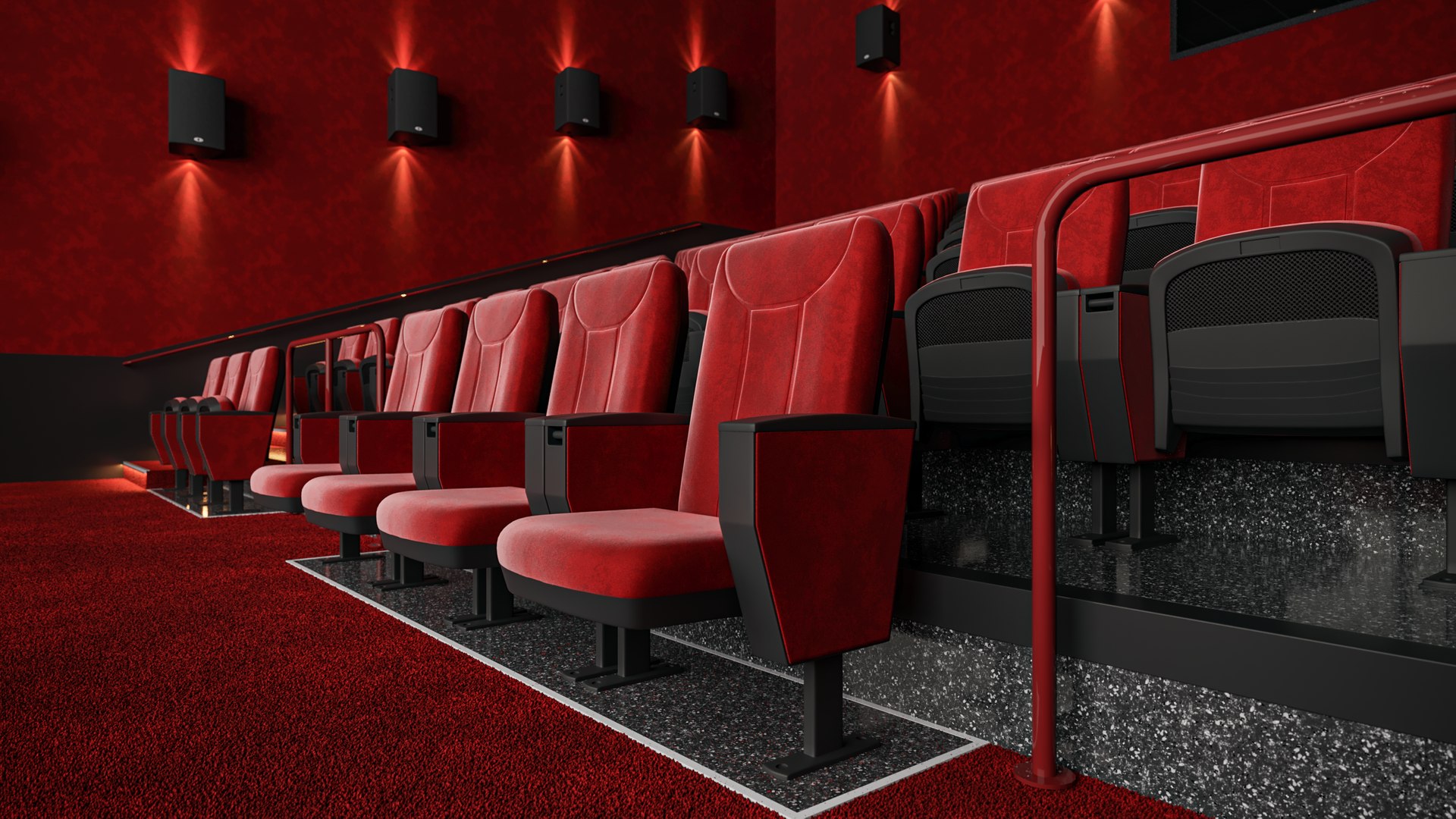 3D Movie Theater Model - TurboSquid 1866447