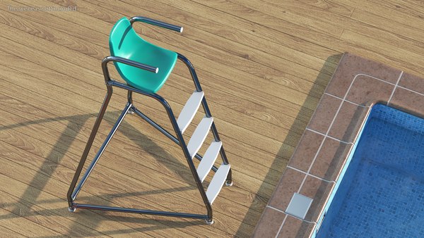 Pool Portable Lifeguard Chair 3D model - TurboSquid 1922223