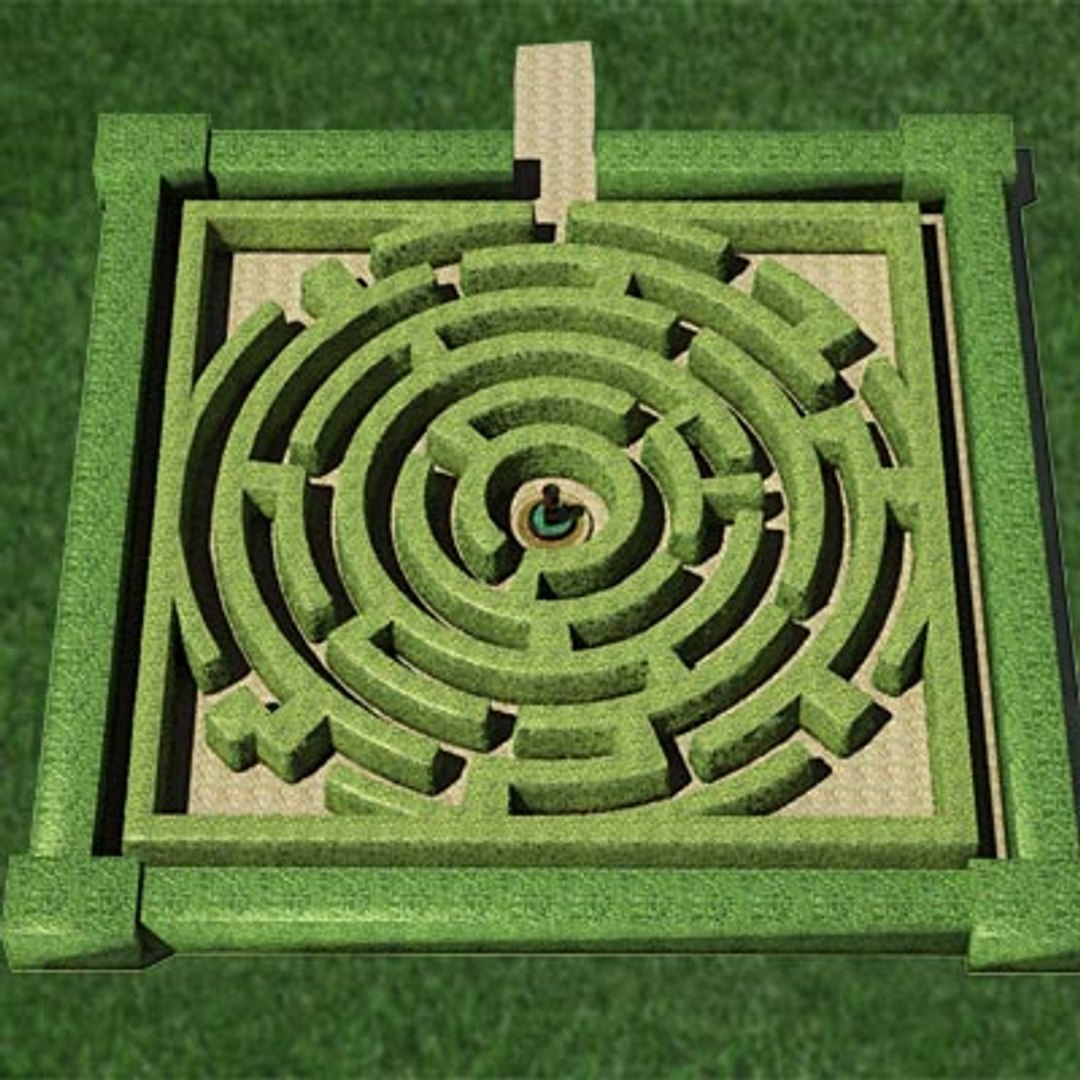 Garden Maze Fountain 3d Model