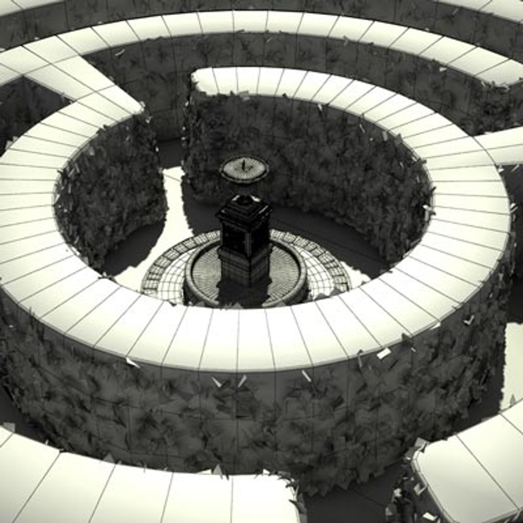 Garden Maze Fountain 3d Model