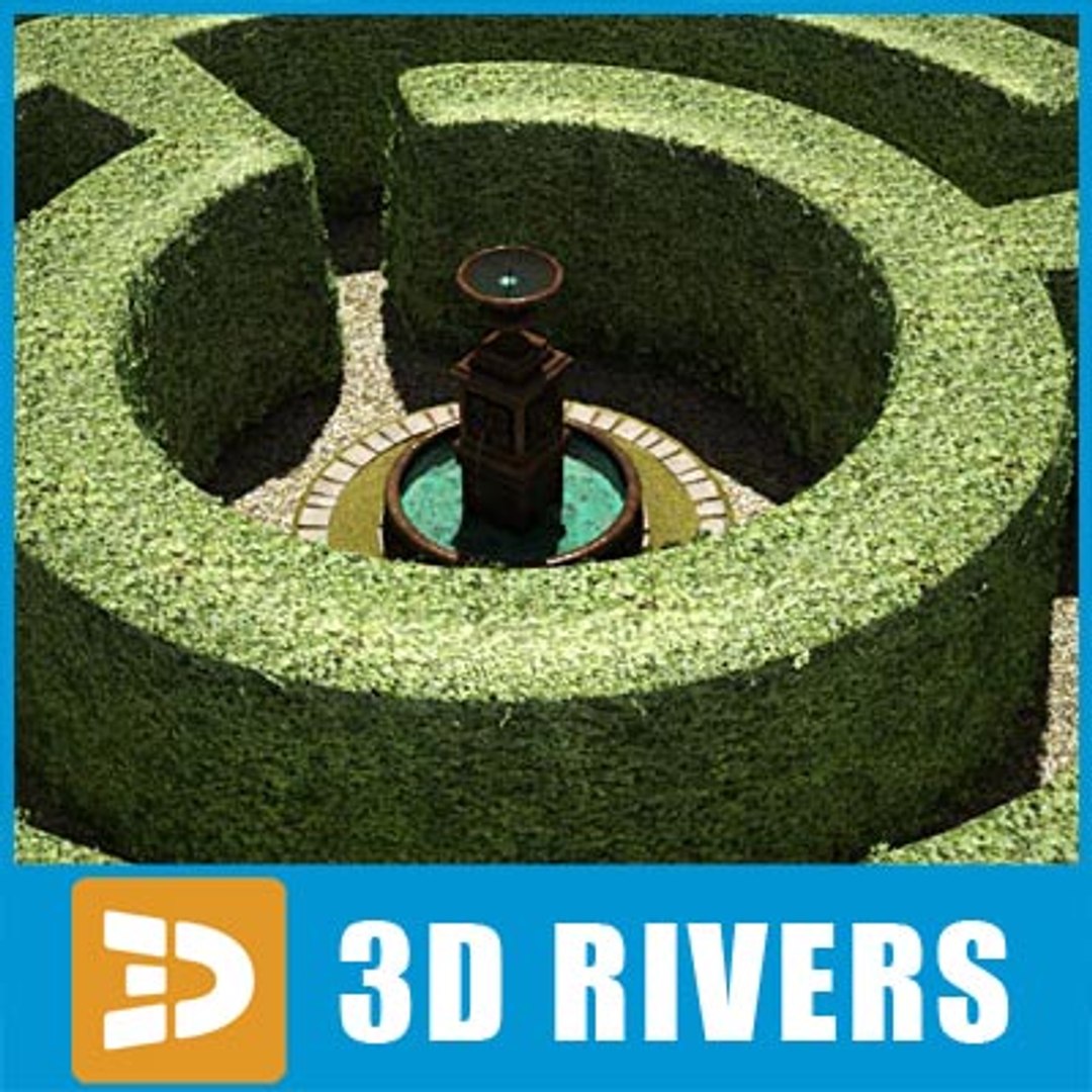 Garden Maze Fountain 3d Model