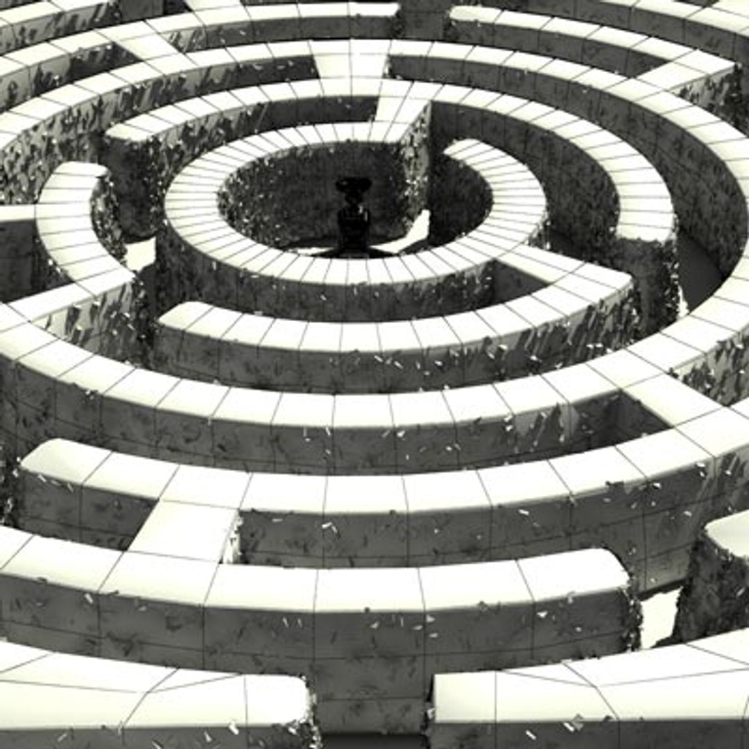 Garden Maze Fountain 3d Model