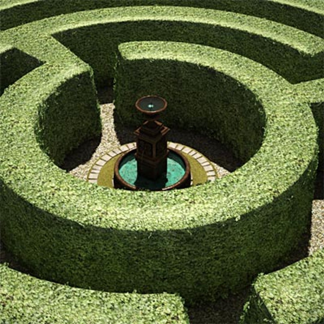 Garden Maze Fountain 3d Model