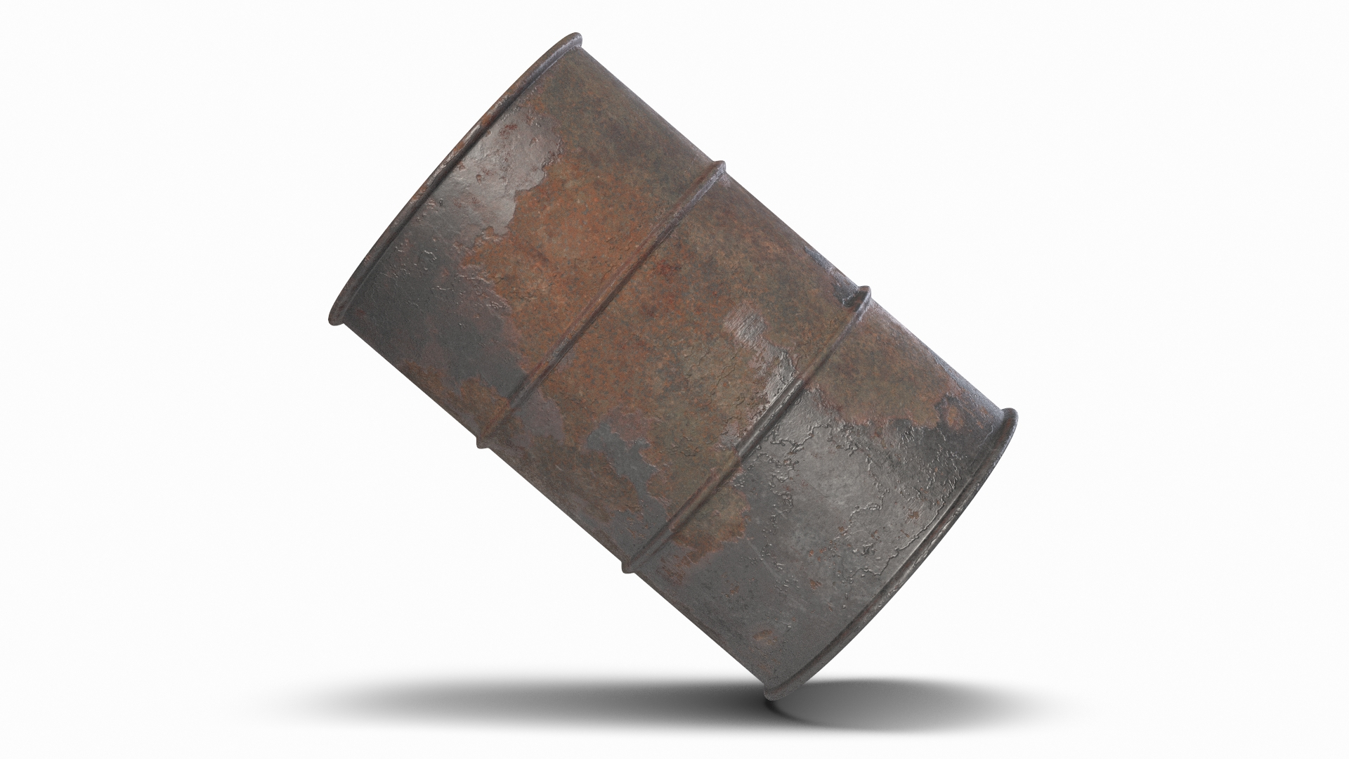 3D Old Rust Barrel Contains - TurboSquid 1549518