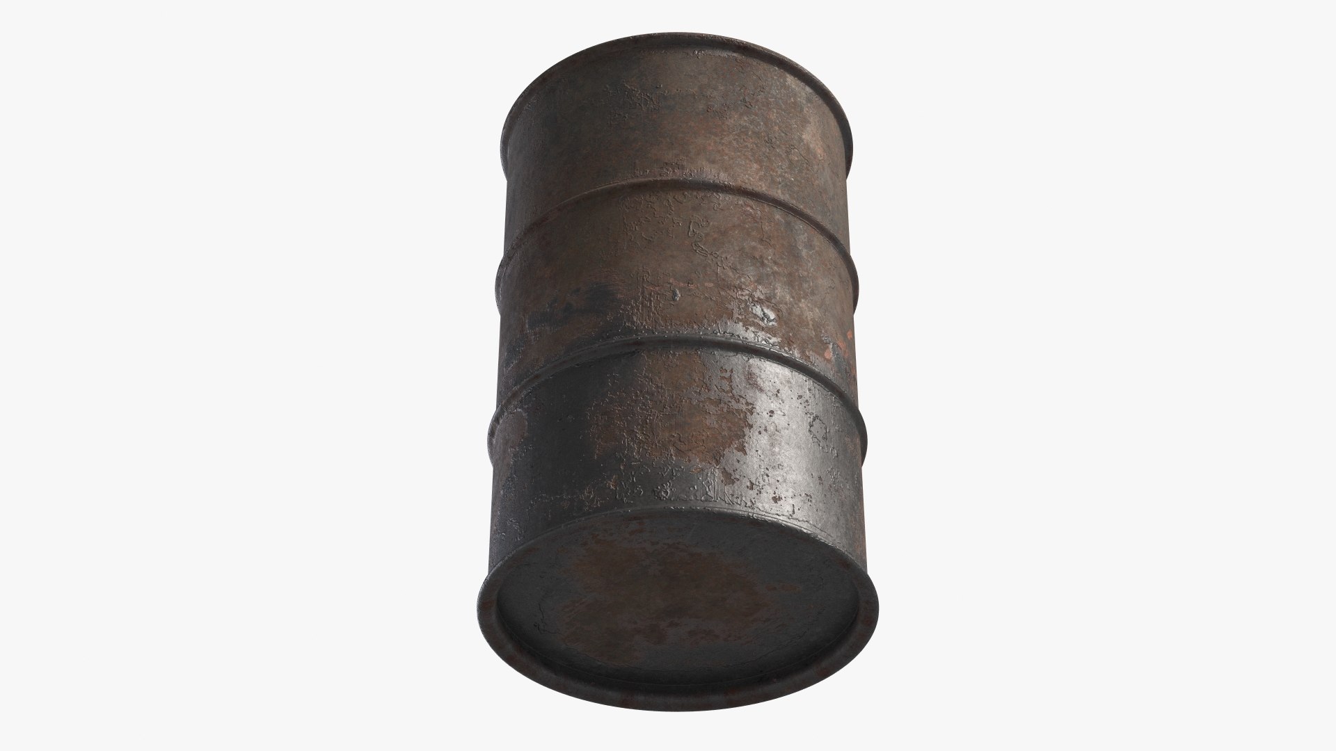 3D Old Rust Barrel Contains - TurboSquid 1549518