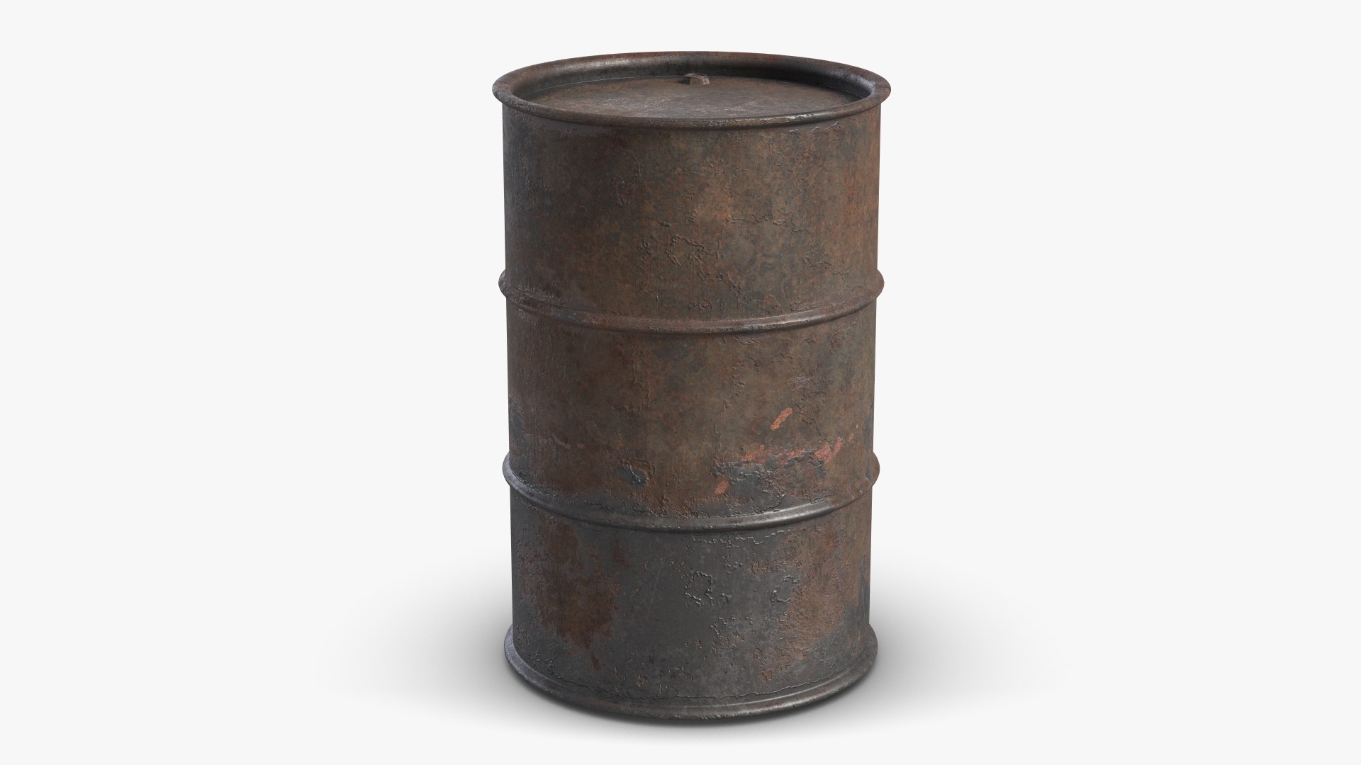 3D Old Rust Barrel Contains - TurboSquid 1549518