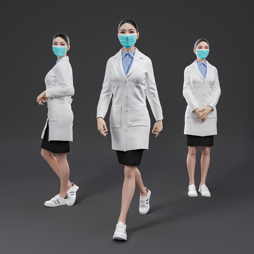 Female Doctor 001 3D - TurboSquid 2210123