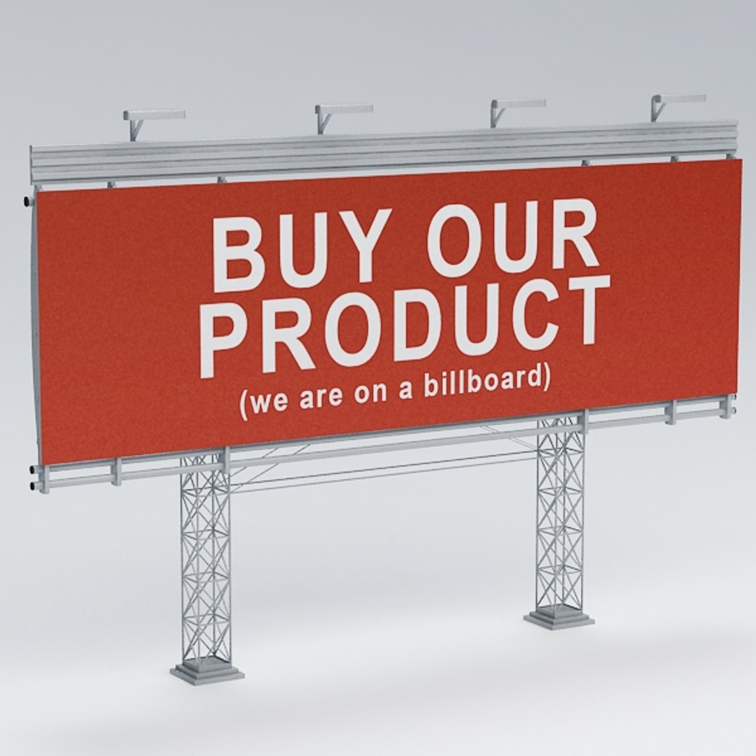 3d Billboard Advertising Poster Model