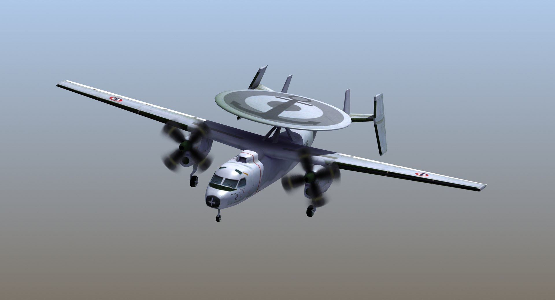 3D model e2c hawkeye french navy - TurboSquid 1216181