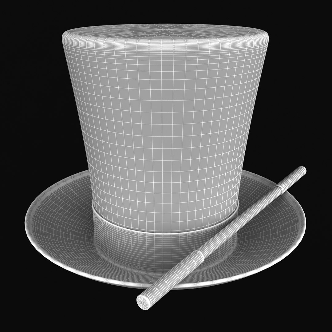 3d Magician Hat Wand