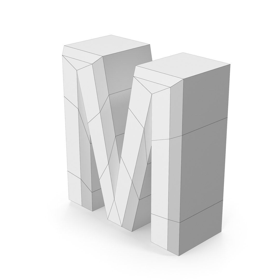 3D Red Letter M Model - TurboSquid 2272753