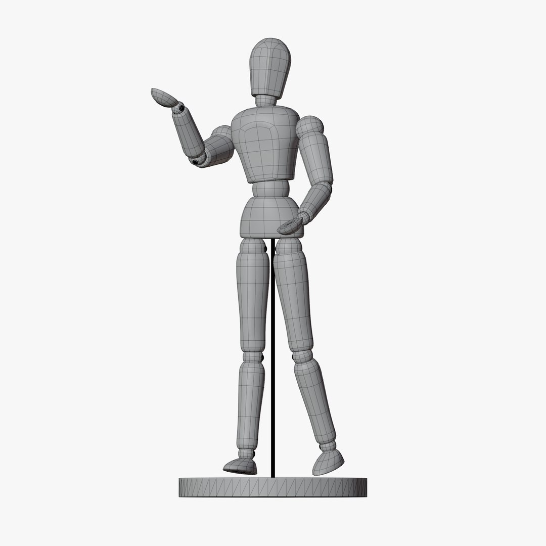 3D Model Rigged Wooden Dummy 02 - TurboSquid 2046225