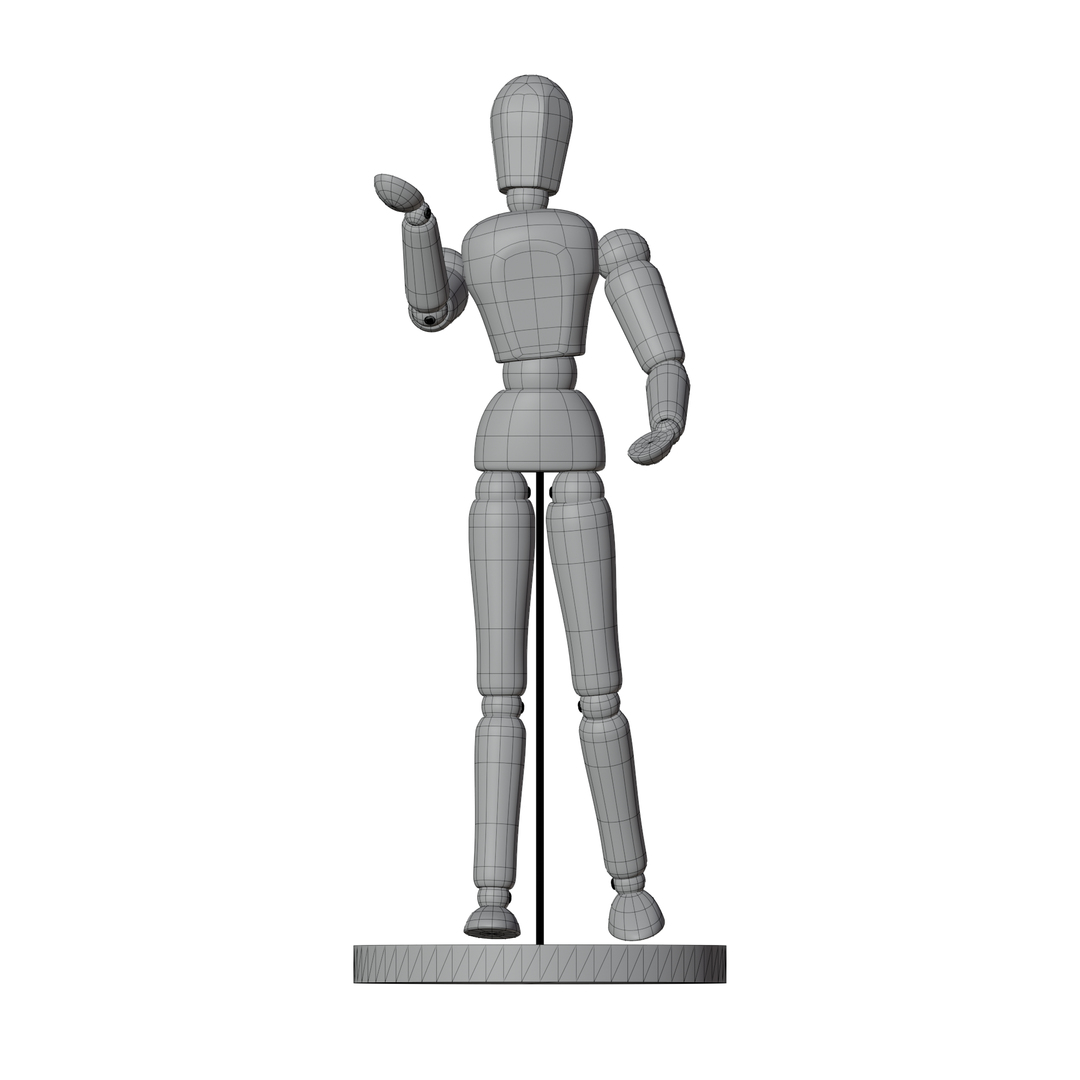 3D Model Rigged Wooden Dummy 02 - TurboSquid 2046225