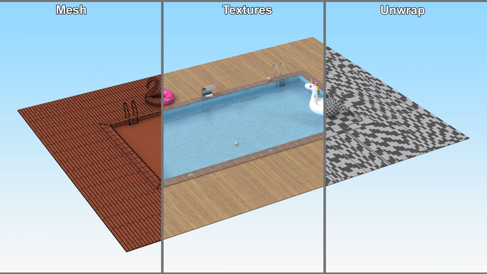 Backyard Pools Collection 3D - TurboSquid 2428571