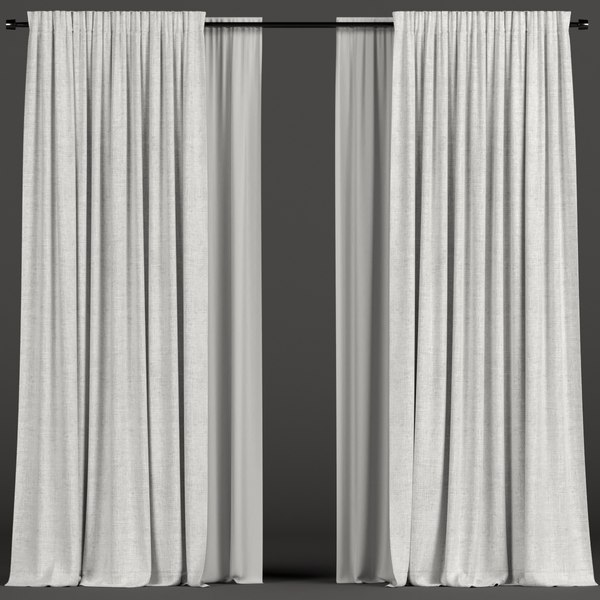 Curtain White 3D Models for Download | TurboSquid