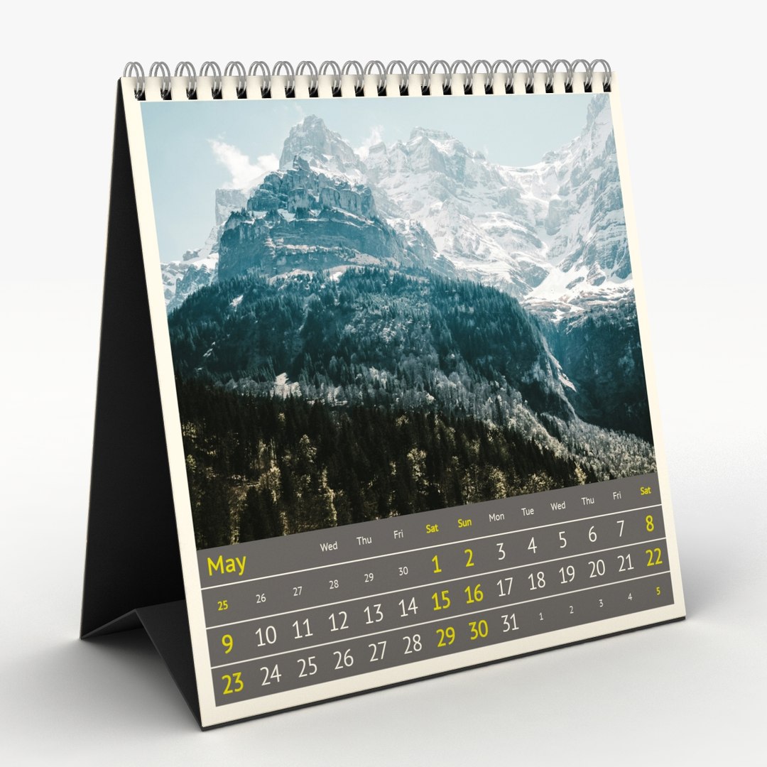Calendar model - TurboSquid 1903540
