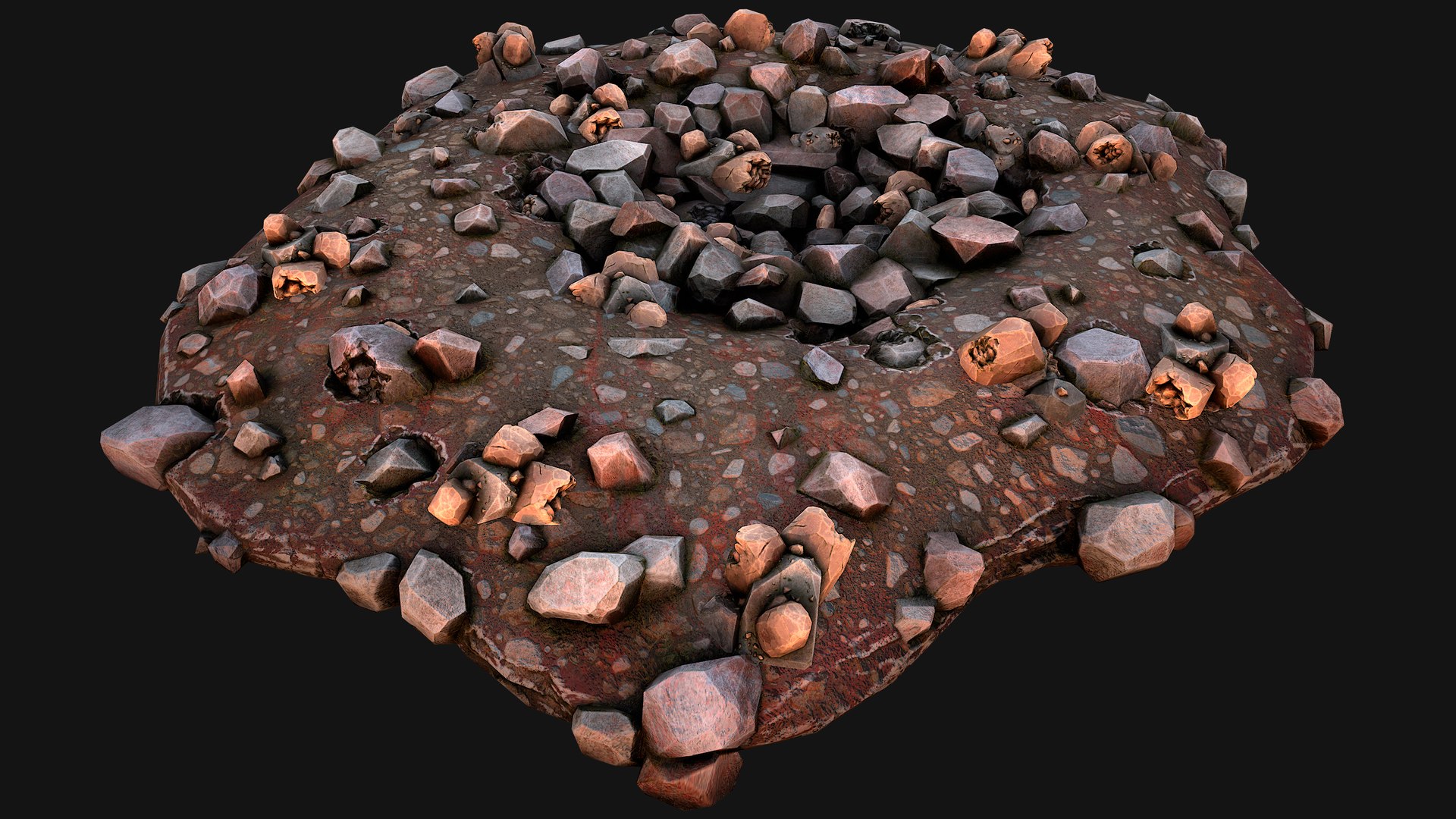 Copper Ore Deposits Mine Environment 3D - TurboSquid 2351207
