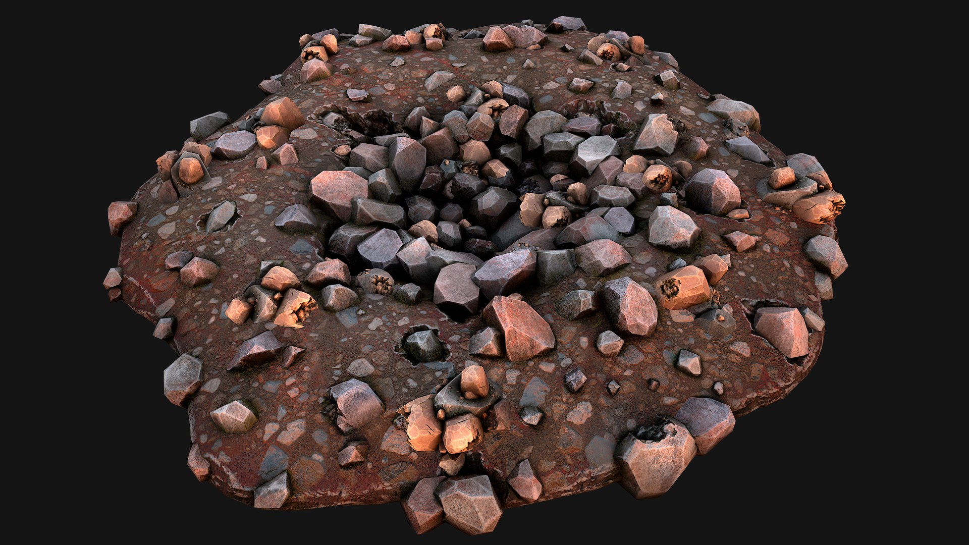 Copper Ore Deposits Mine Environment 3D - TurboSquid 2351207