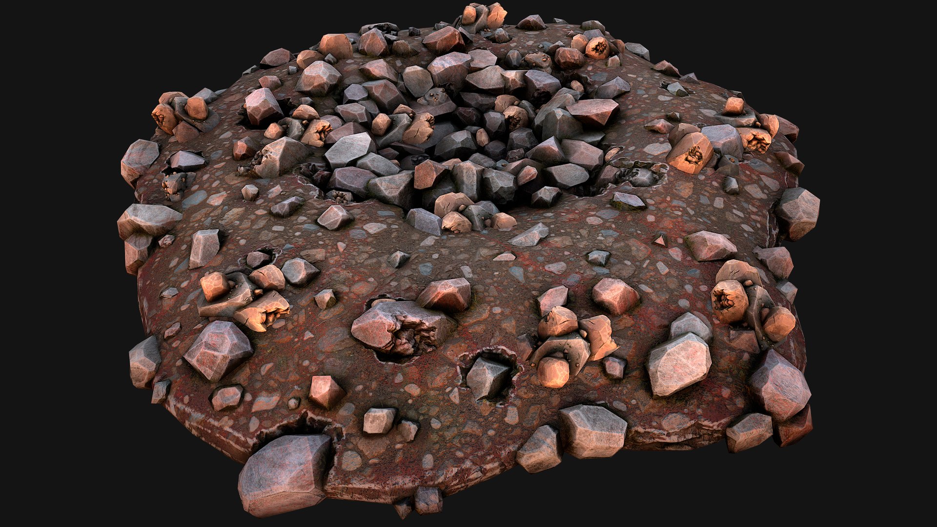 Copper Ore Deposits Mine Environment 3D - TurboSquid 2351207
