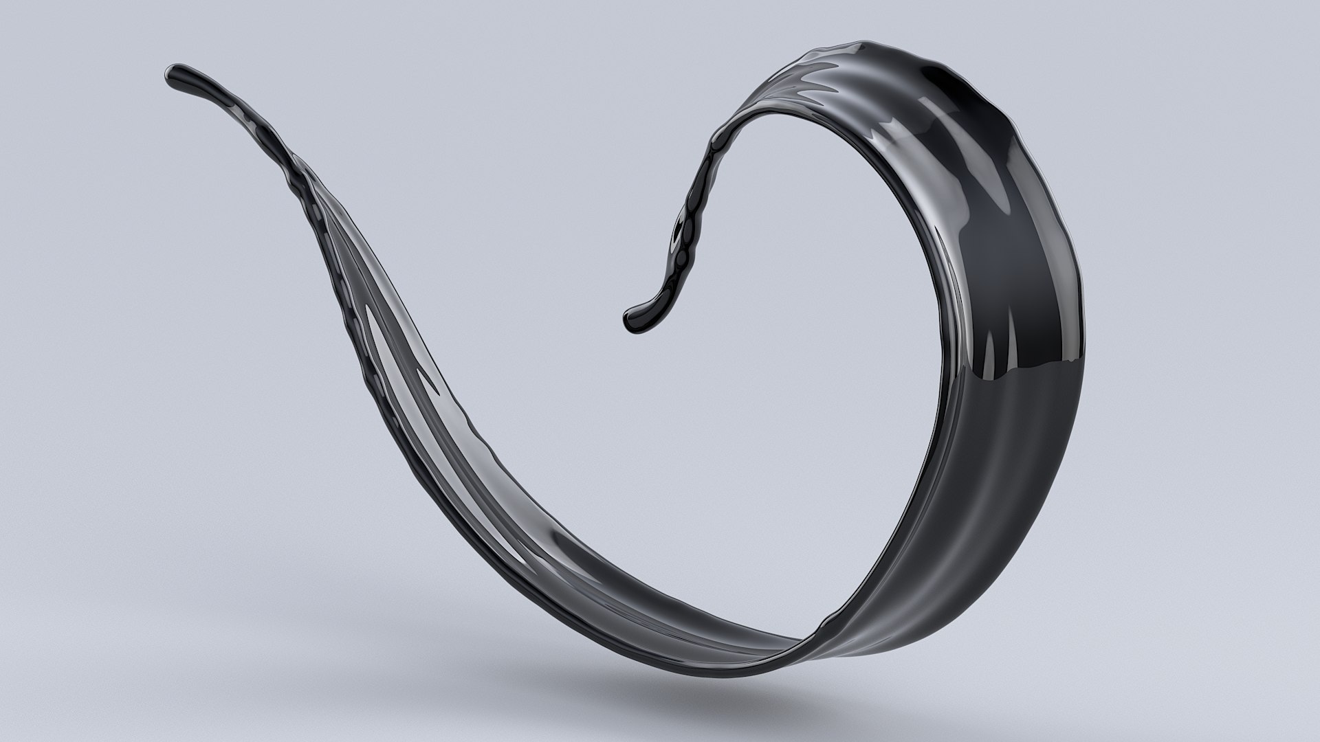 Elegant Curved Splash 06 3D Model - TurboSquid 2033102