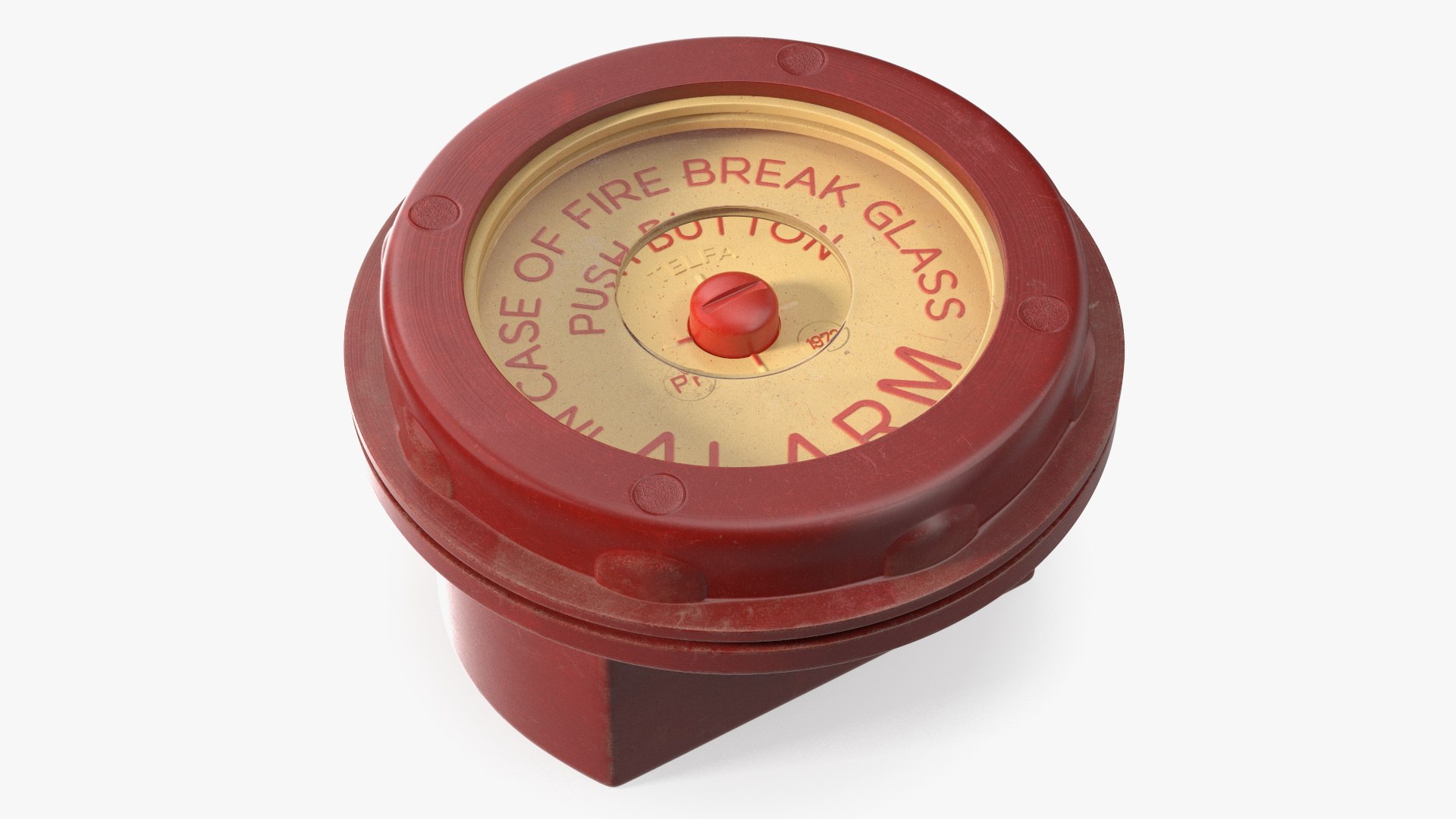 Vintage Alarm Red Button Model - TurboSquid 2296425