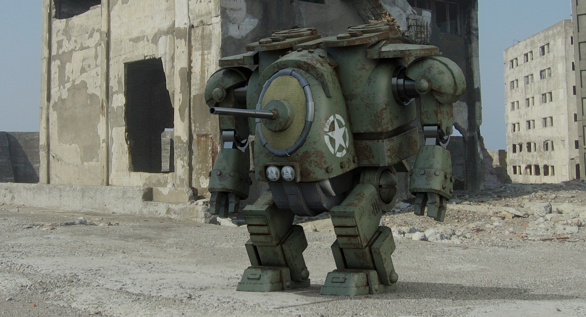 3d military m8 grizzly robot