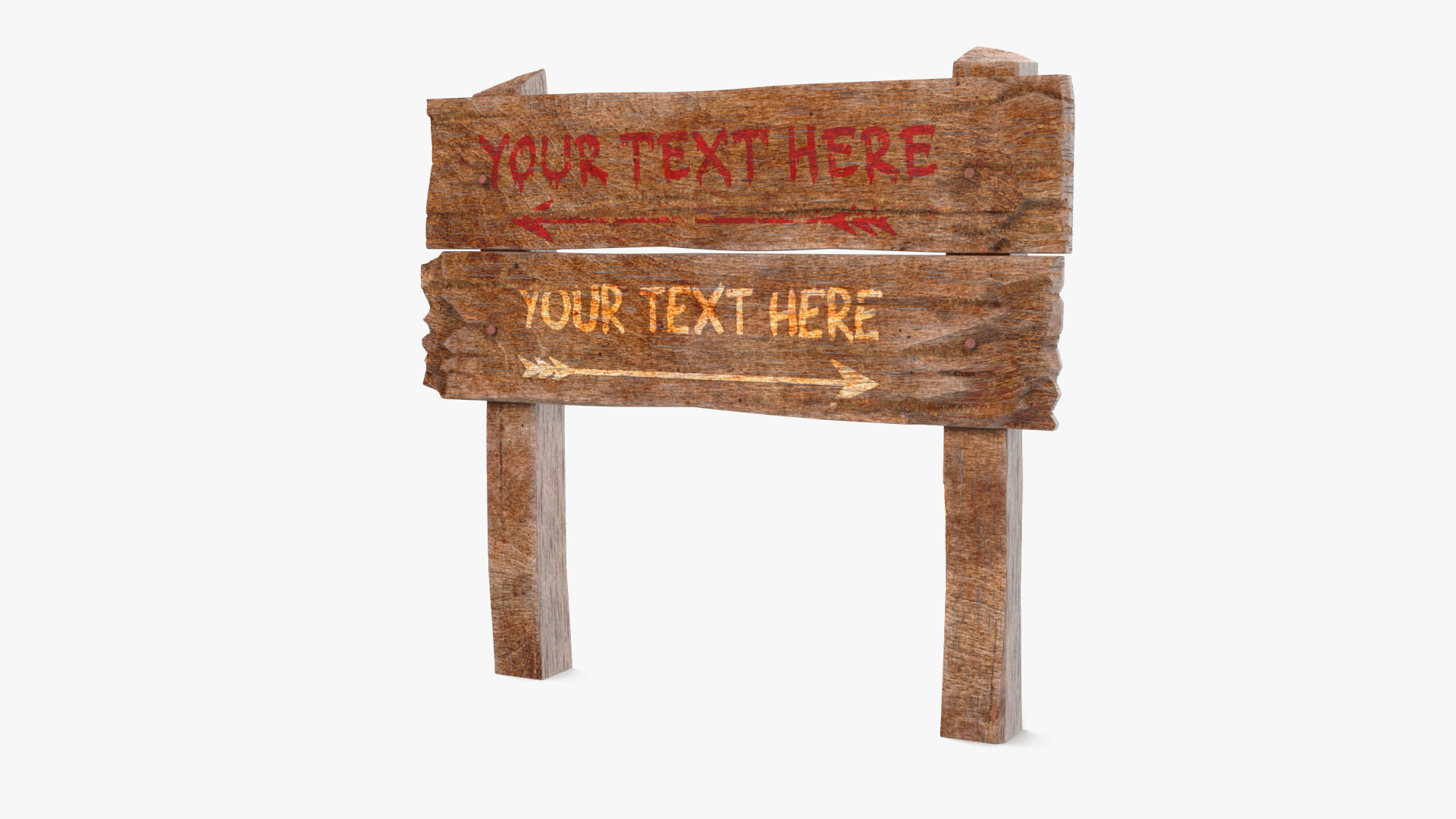 3D Model Mockup Wooden Sign Boards Collection 2 - TurboSquid 2196843