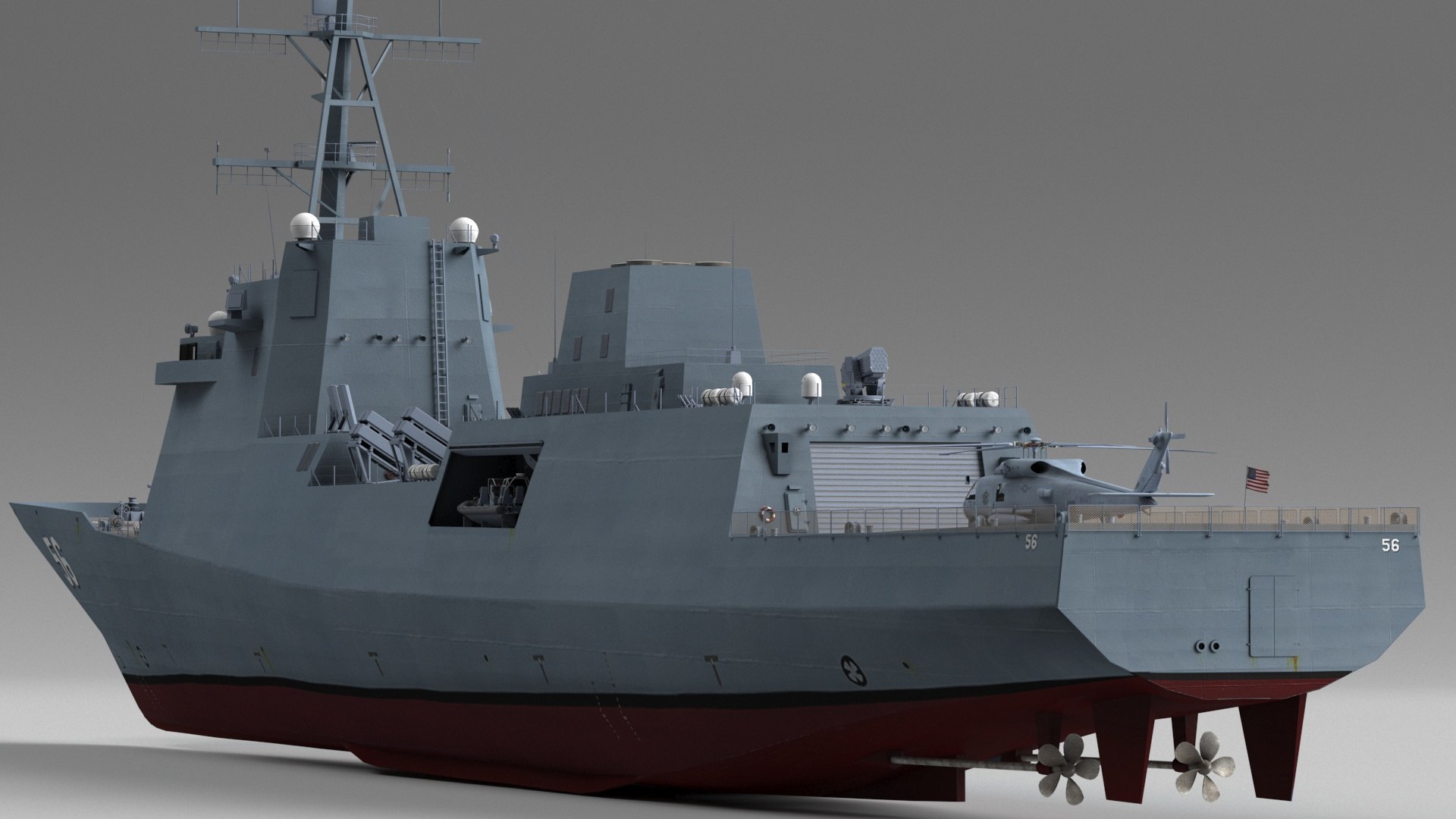 Navy frigate ffg x 3D model - TurboSquid 1570940