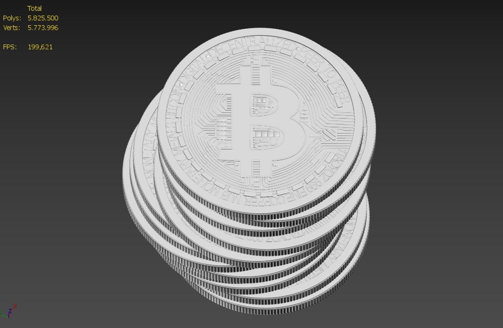 Currency Bitcoin Model - TurboSquid 1373983