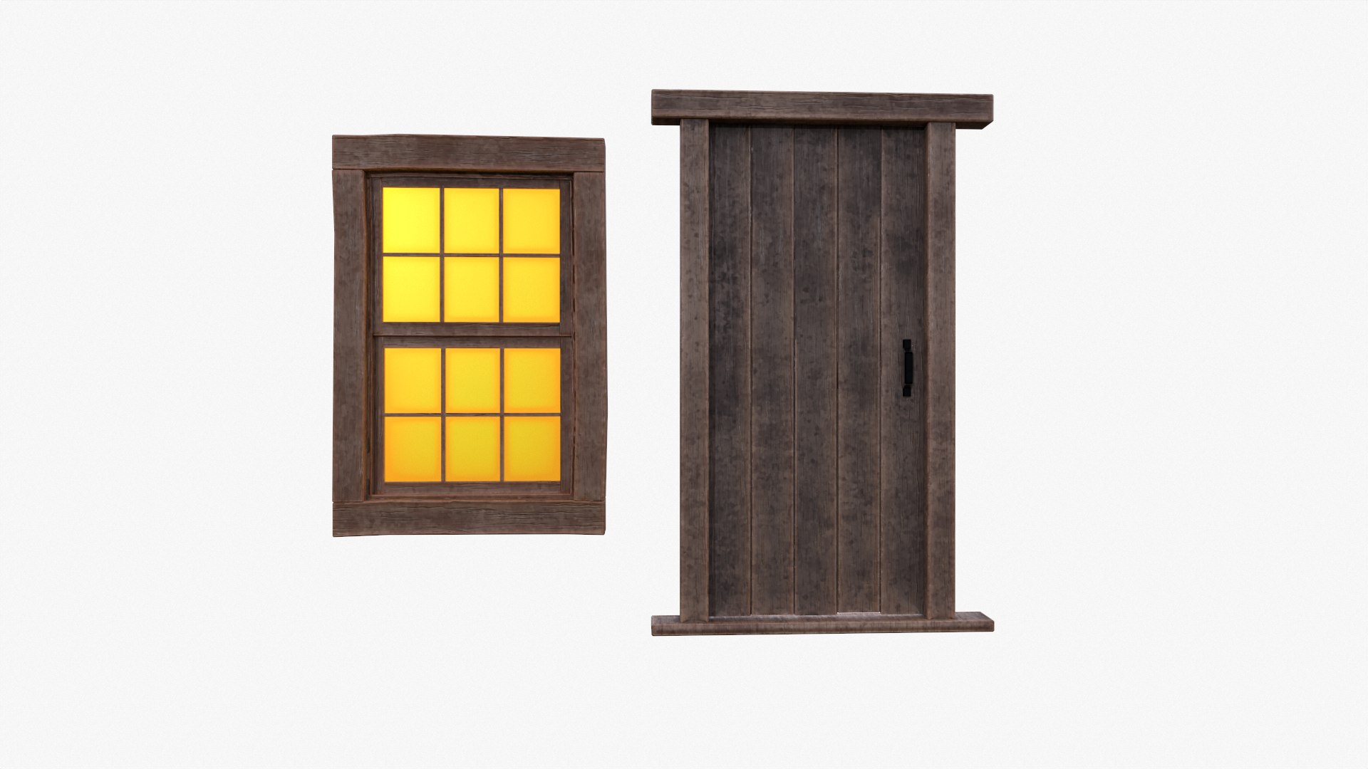 3D Stylized Door And Window Model - TurboSquid 2047720
