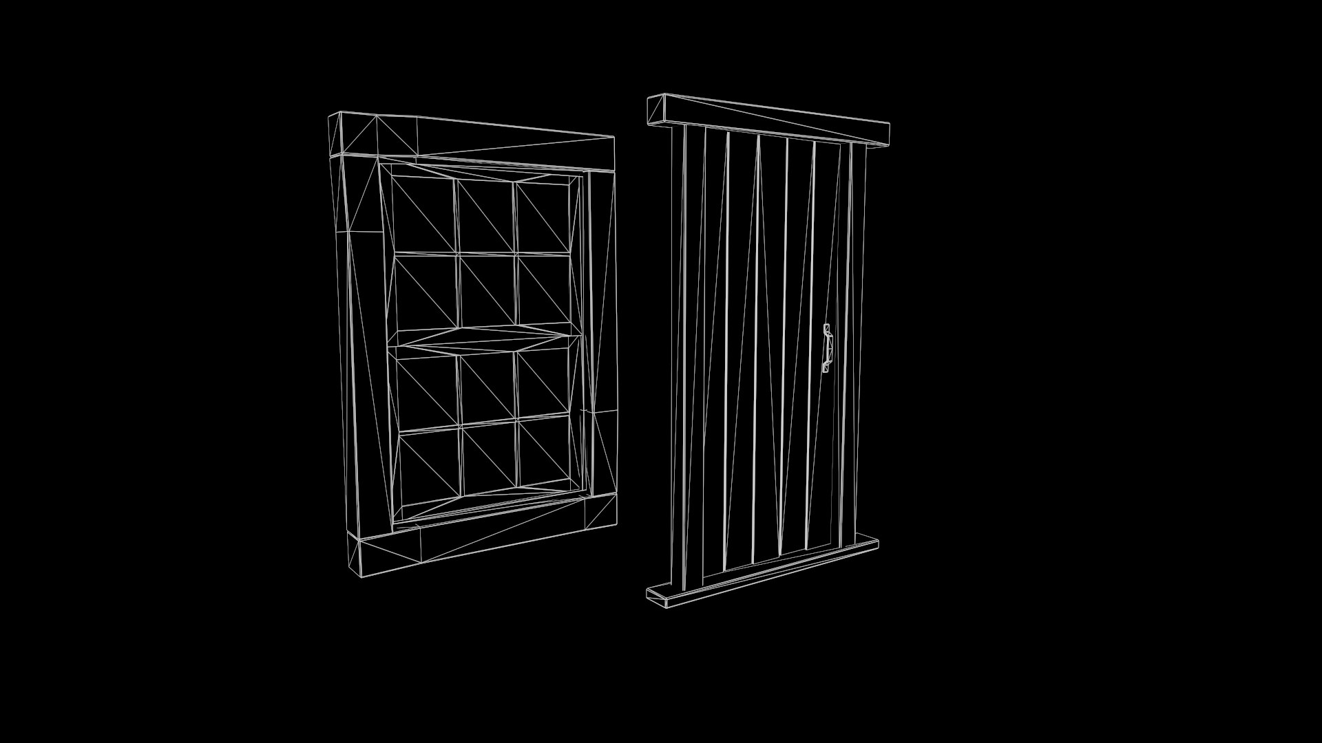 3D Stylized Door And Window Model - TurboSquid 2047720