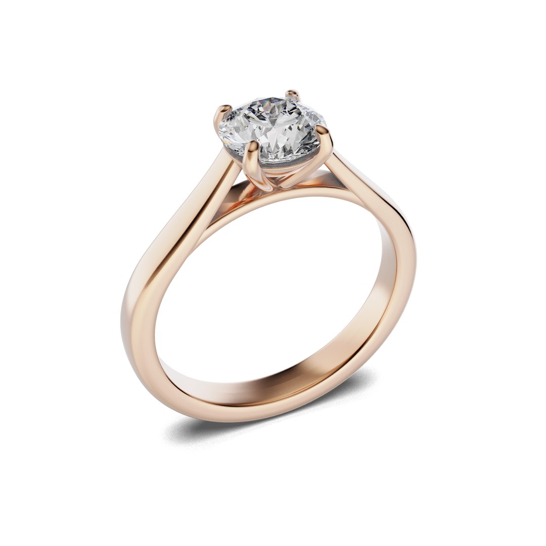 3D Model Solitaire Engagement Ring 2024 -001 - TurboSquid 2187046