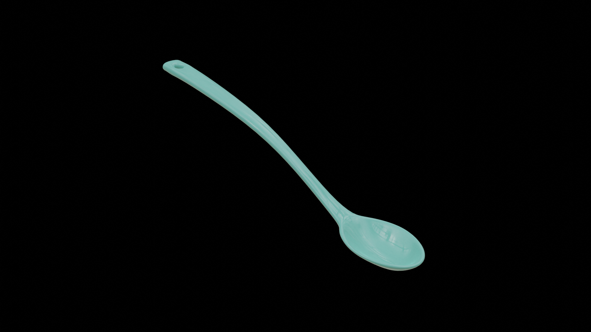 Mint Green Plastic Stirring Spoon 3D - TurboSquid 1948420