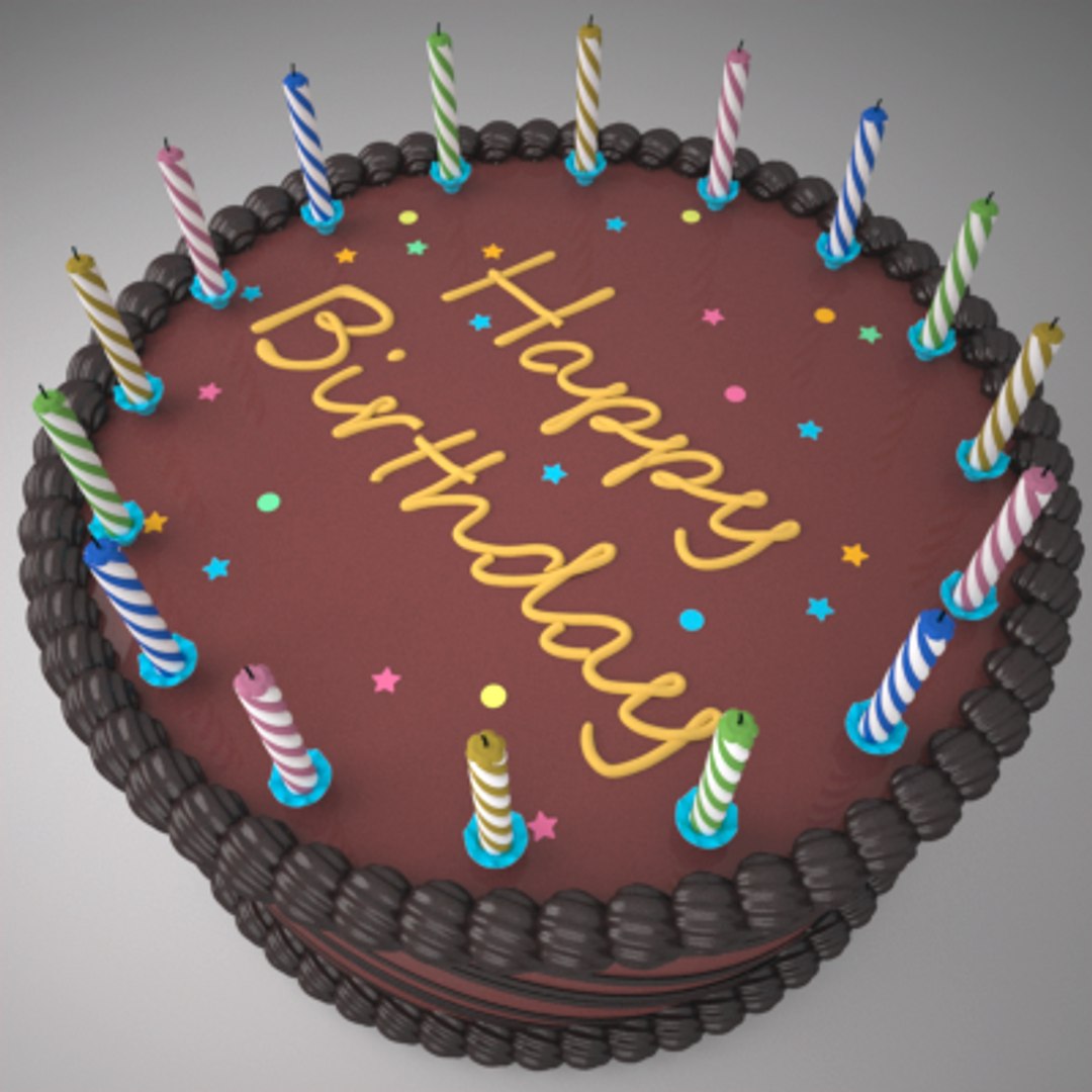 3d Model Birthday Cake