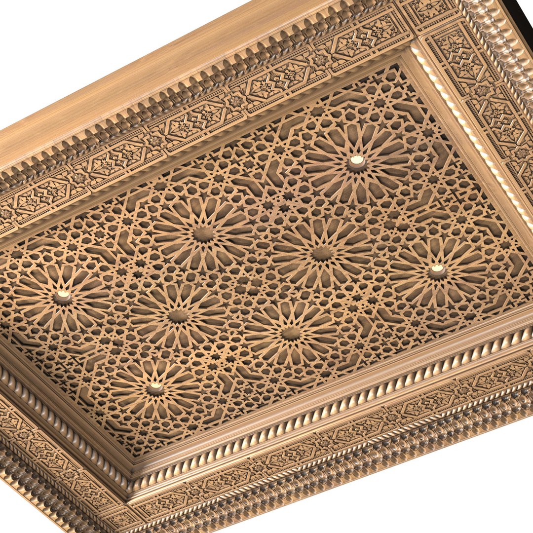 3D Ceiling In Oriental Style Arabic Decorative Ceiling 3D Model ...