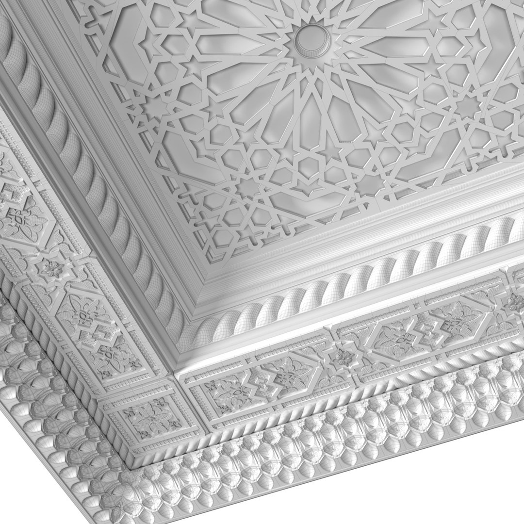 3D Ceiling In Oriental Style Arabic Decorative Ceiling 3D Model ...